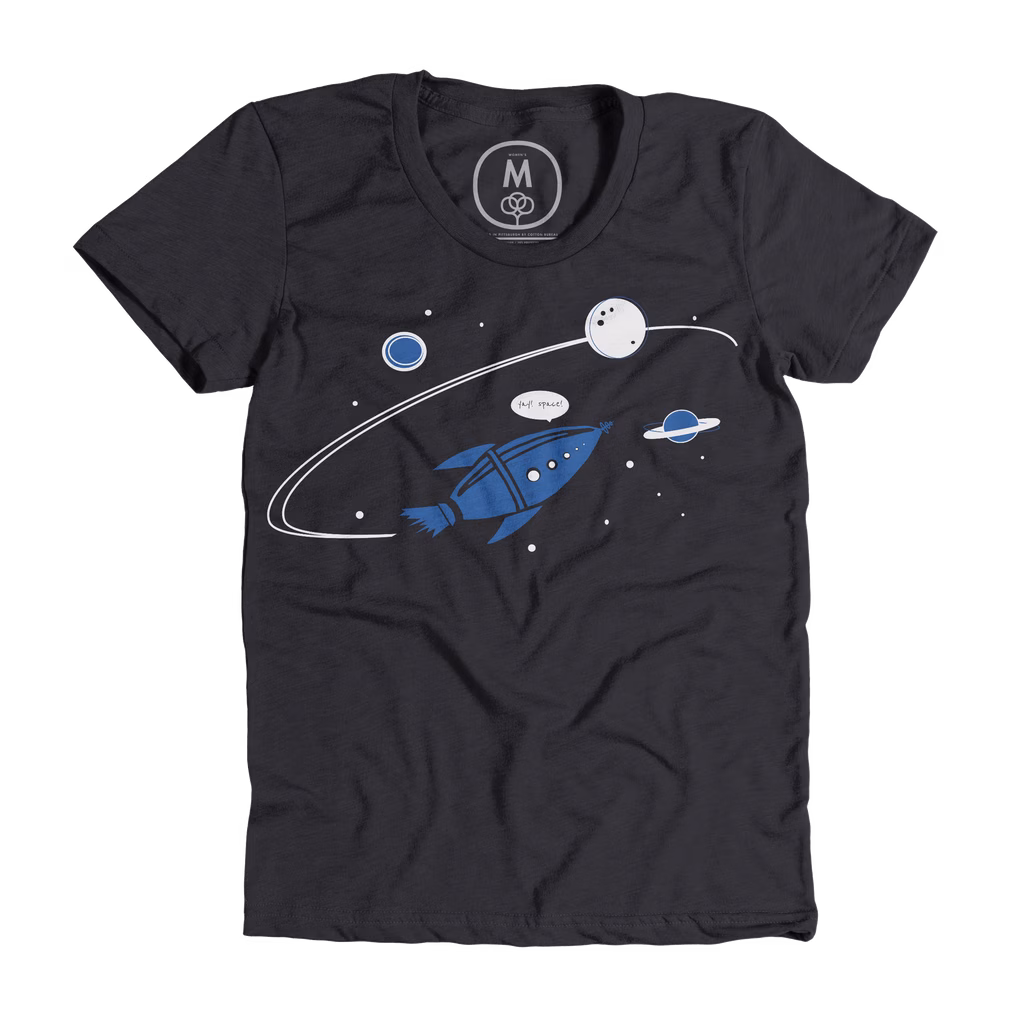 “Yay! Space!” graphic tee and pullover crewneck by Lex Roman. | Cotton ...